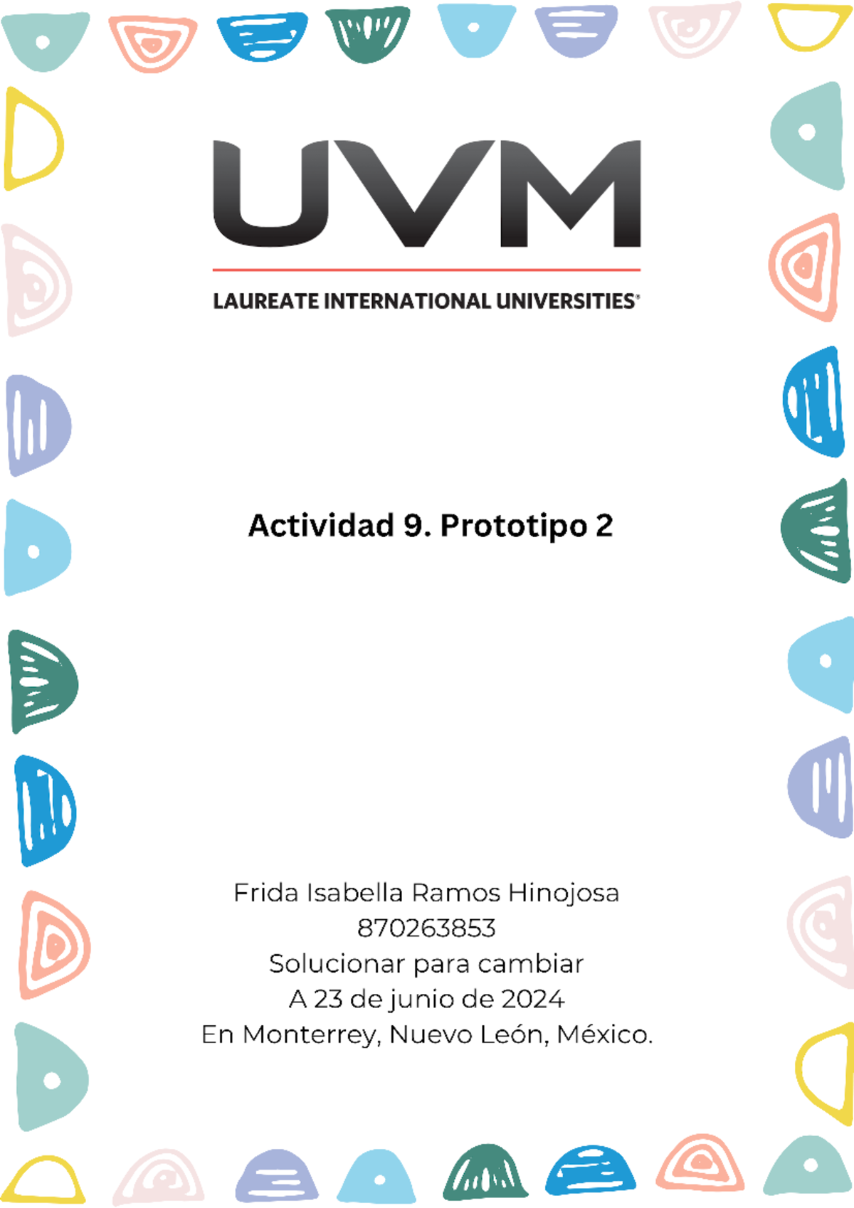 A9 FIRH - tarea blackboard - UVM LAUREATE INTERNATIONAL Actividad 9 ...