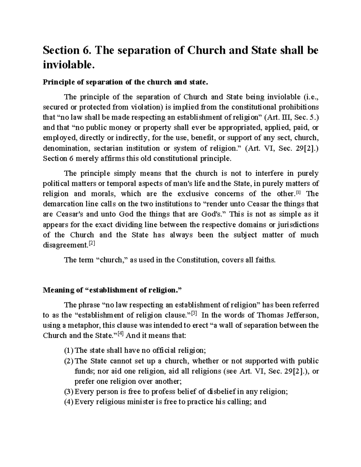 Philippine Constitution Article 2 Section 6 to 8 with Highlights ...