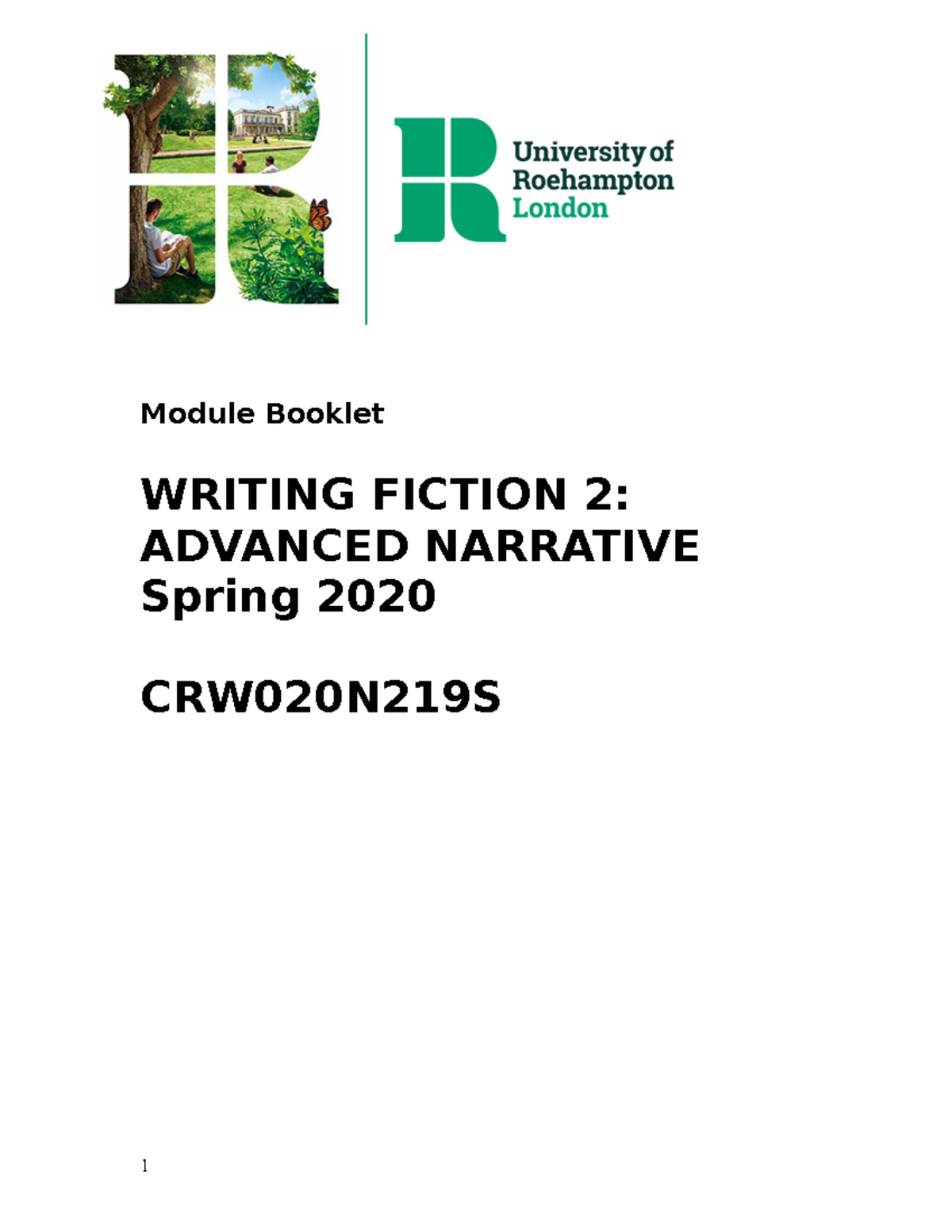 Module Booklet WF2 Spring 2020 word version - Module Booklet WRITING ...