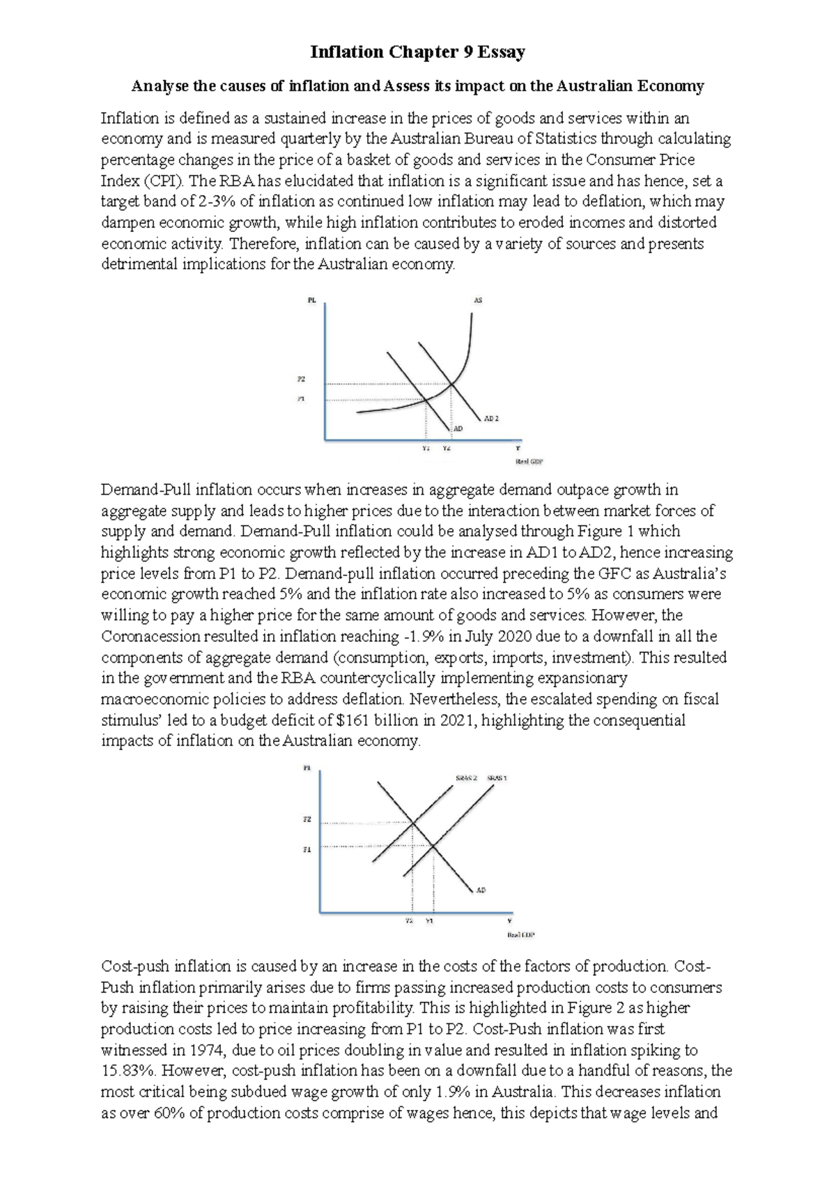 Inflation Chapter 9 Essay - Inflation Chapter 9 Essay Analyse the ...