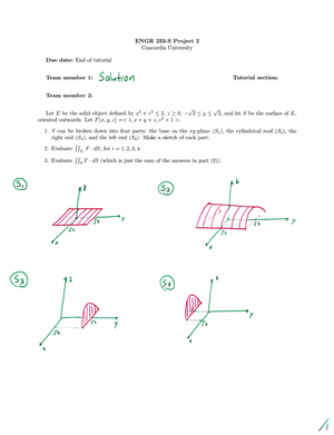 ENGR 233 Applied Advanced Calculus - Concordia - StuDocu