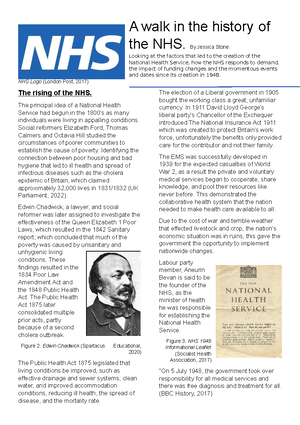 Unit 6 History of the NHS - History of the NHS. 1948 – On the 5th of ...
