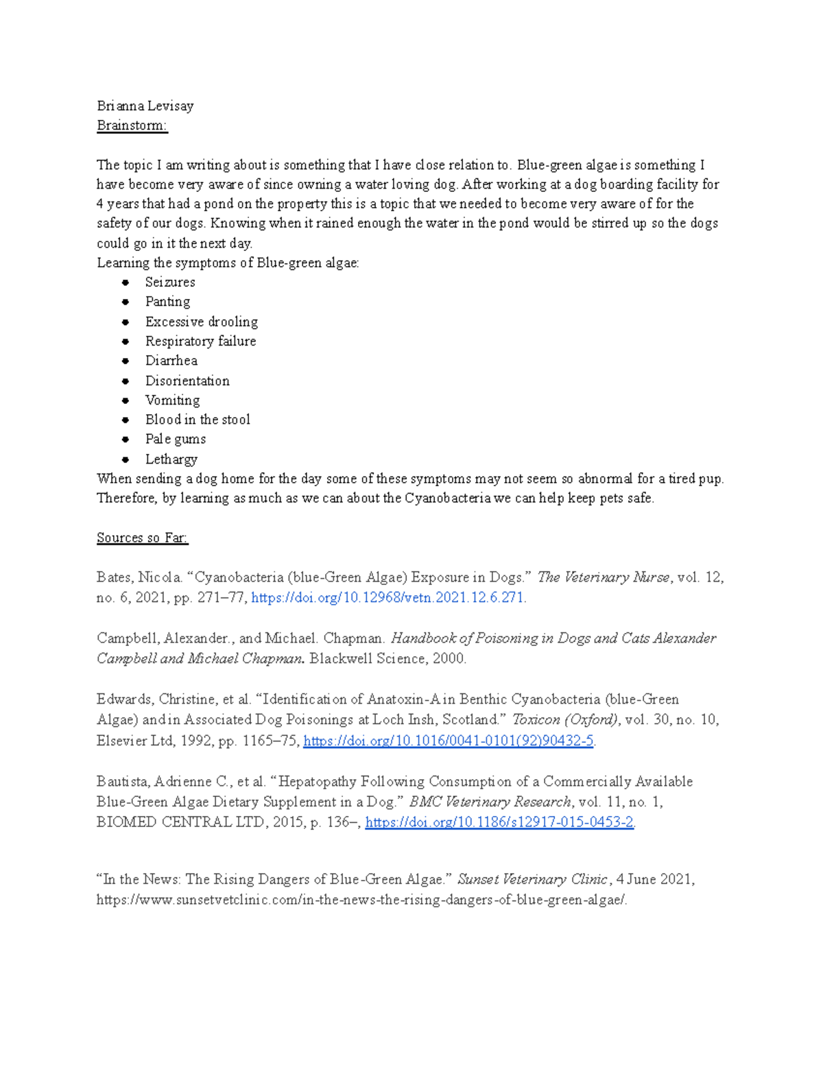 Research paper prewriting - Brianna Levisay Brainstorm: The topic I am ...