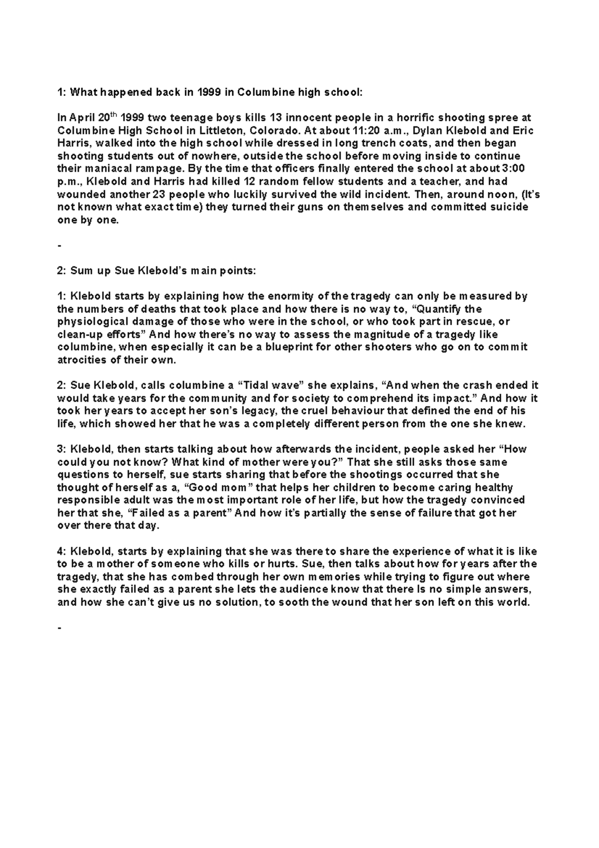 Arbejd selv violence columbine - 1: What happened back in 1999 in ...