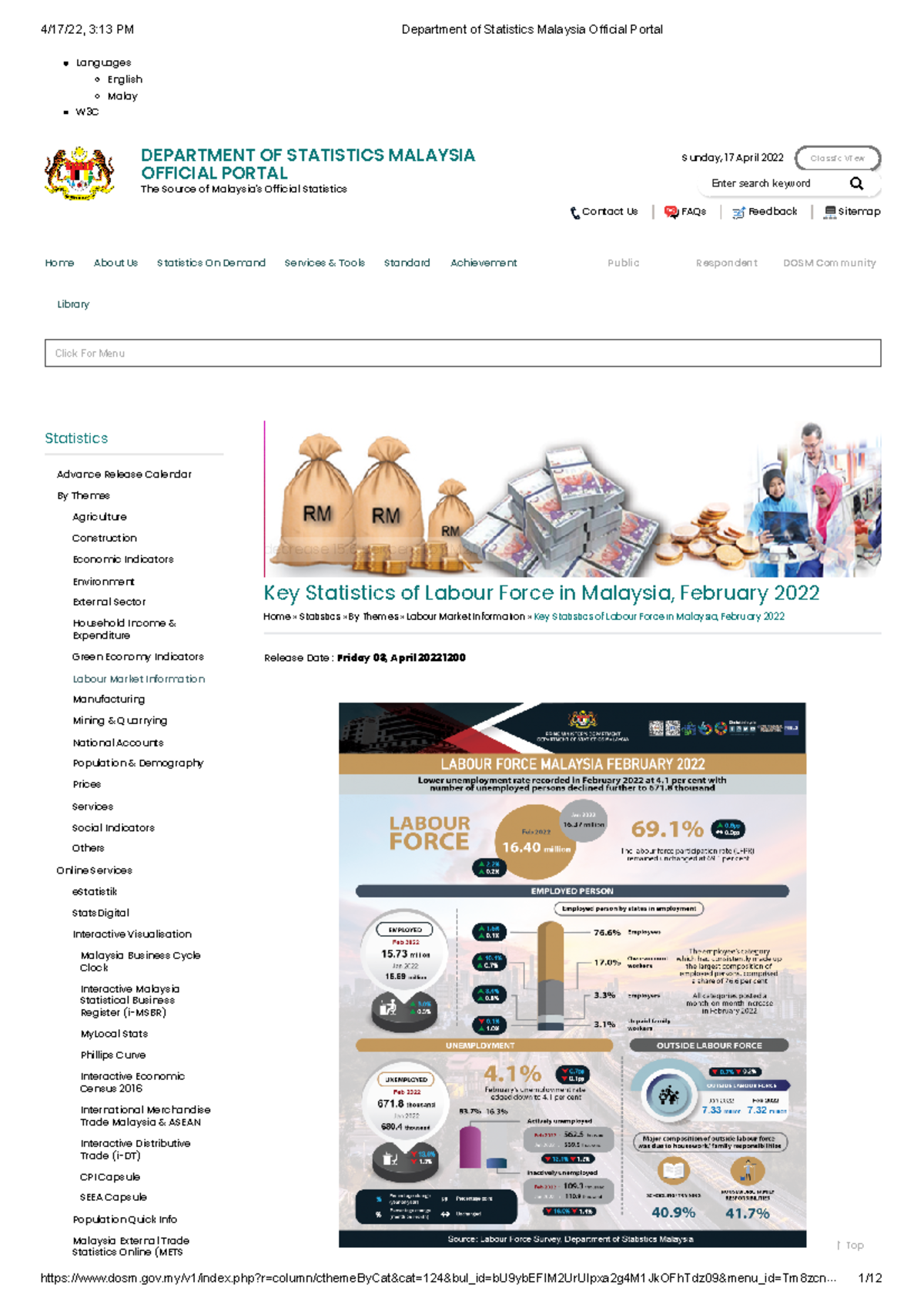 Department of Statistics Malaysia Official Portal - DEPARTMENT OF ...