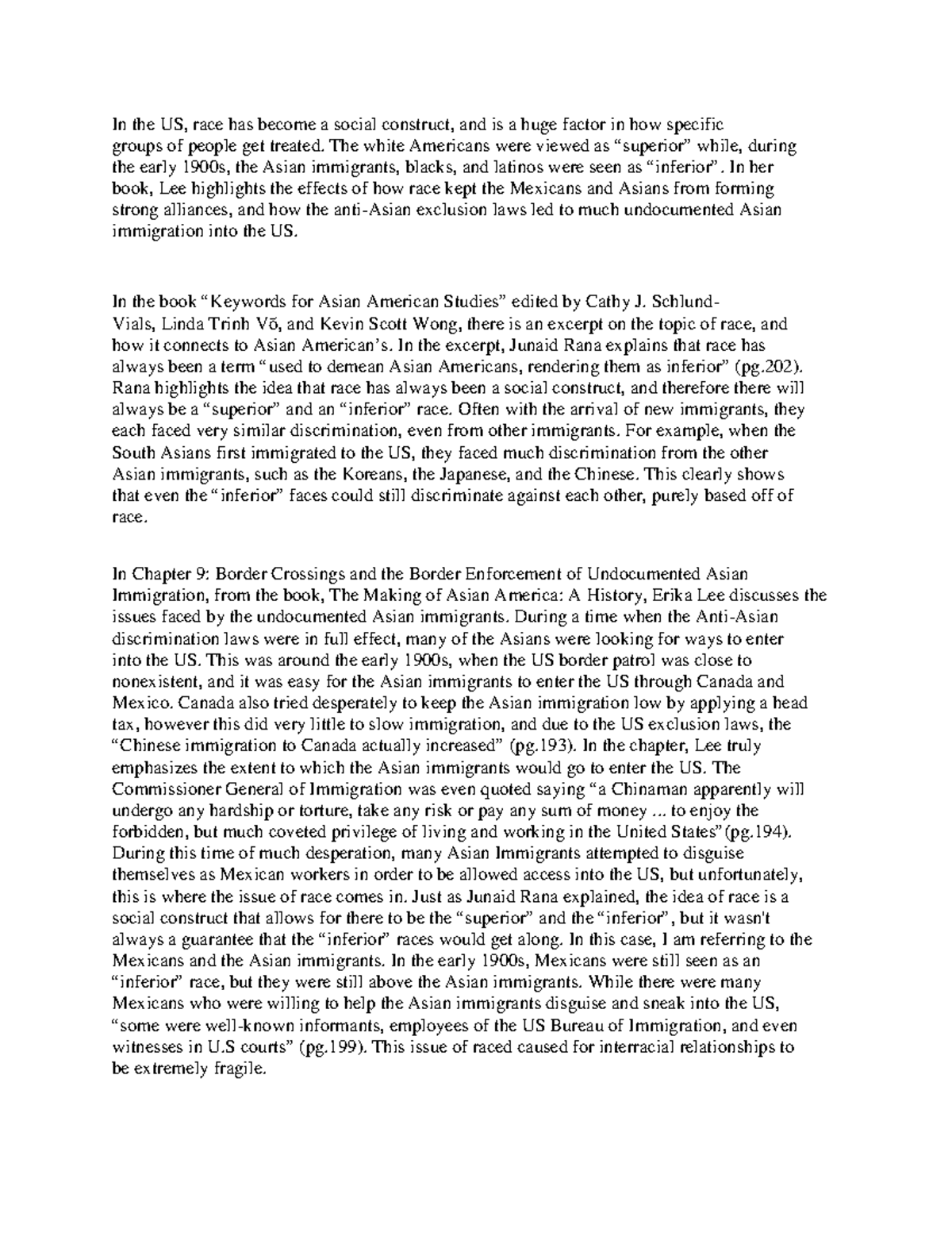 WAM # 5 for ASAM 100 - In the US, race has become a social construct ...