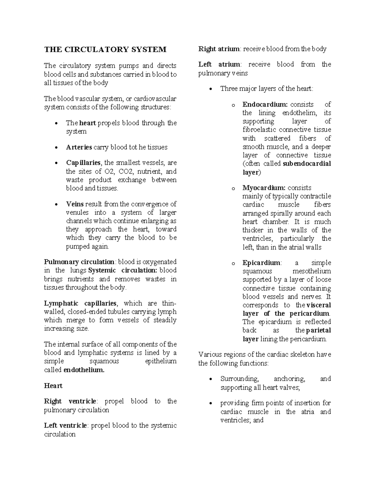 THE- Circulatory- System - THE CIRCULATORY SYSTEM The circulatory ...