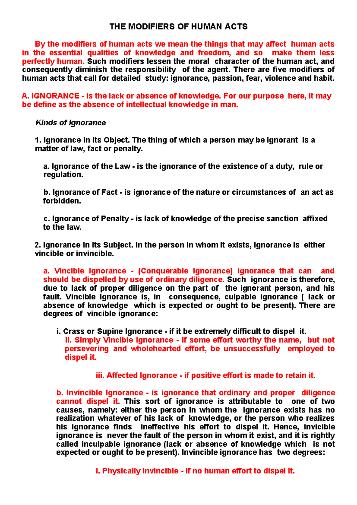 The Modifiers of Human Acts - THE MODIFIERS OF HUMAN ACTS By the ...