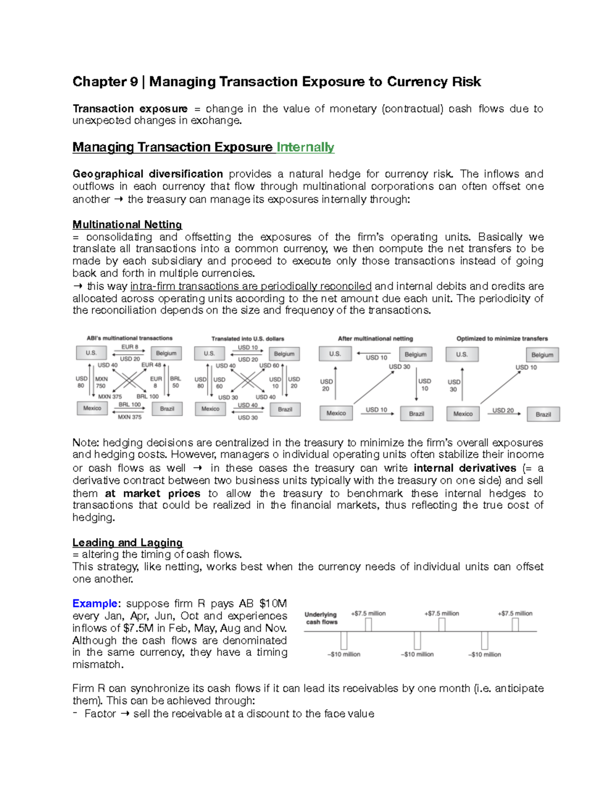 Class 9 - Managing Transaction Exposure and Currency Risk - Chapter 9 ...