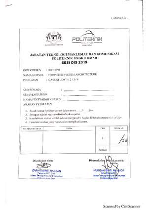 Exercise 4 Printer - .... - DFT10173 Introduction to Computer System ...