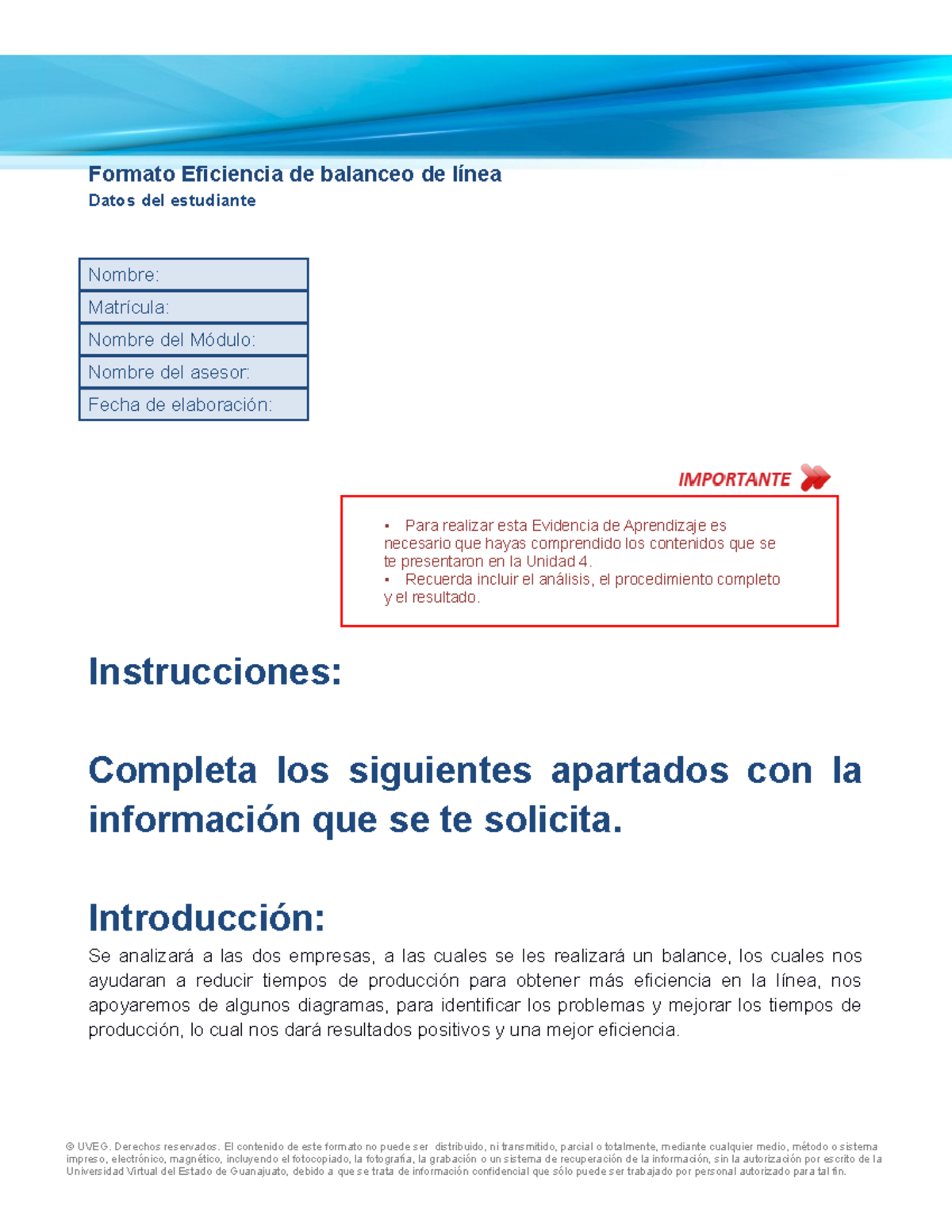 Actividad 2 Balanceo DE LINEAS DE PRODUCCIOIN EN UNA LINES DE ...