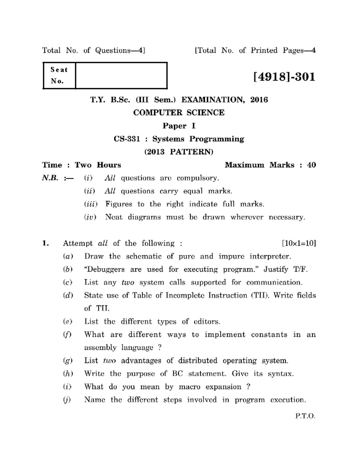 Tybsc (Computer Sci) 2013 - Fundamentals of Data Structure - S e a t No ...