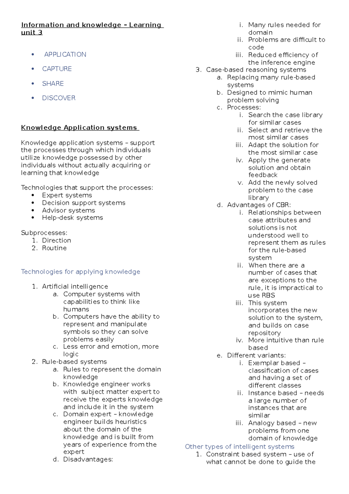 Learning unit 3 notes - Information and knowledge – Learning unit 3 ...