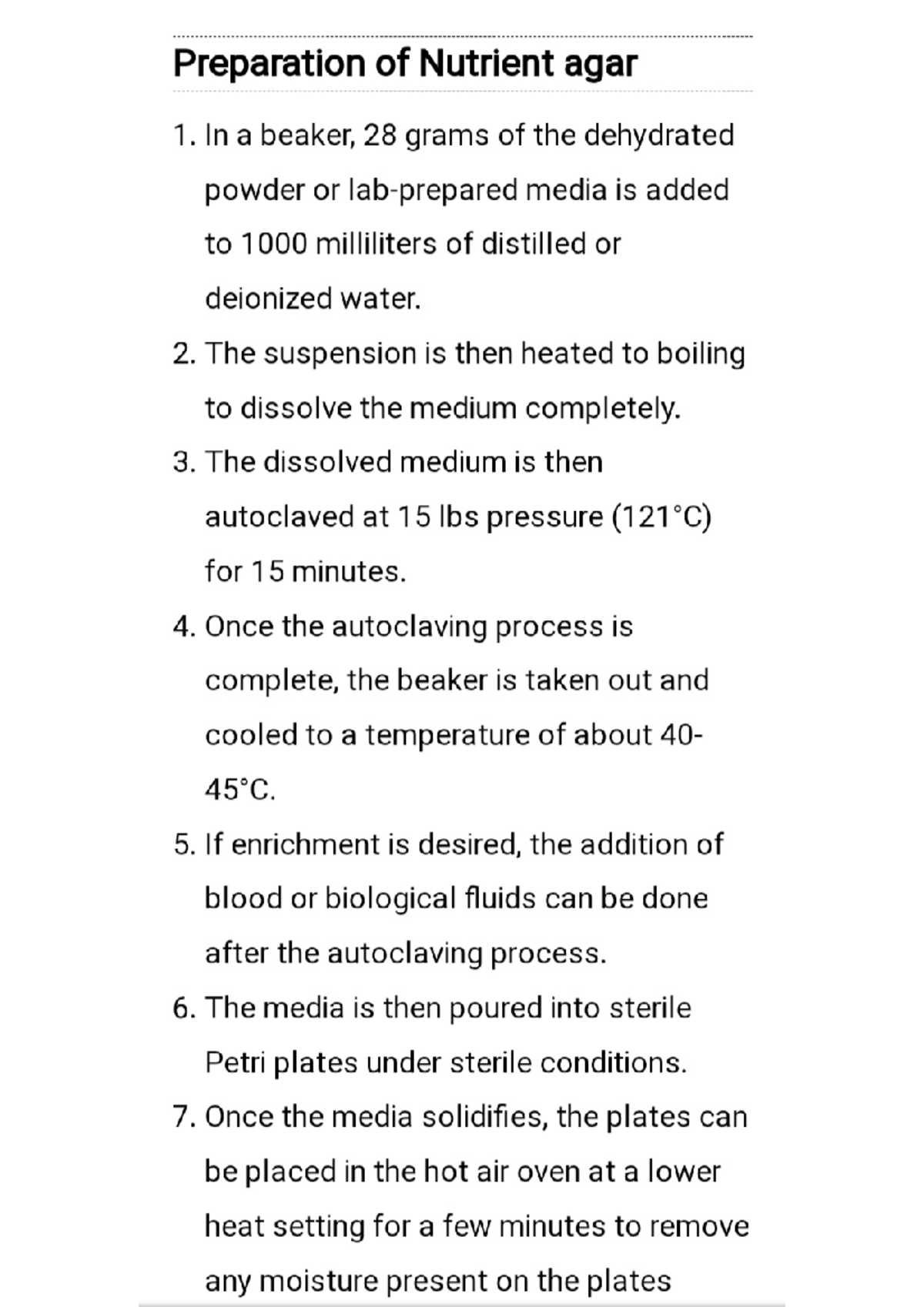 Nutrient agar preparation - Basic Microbiology I - Studocu