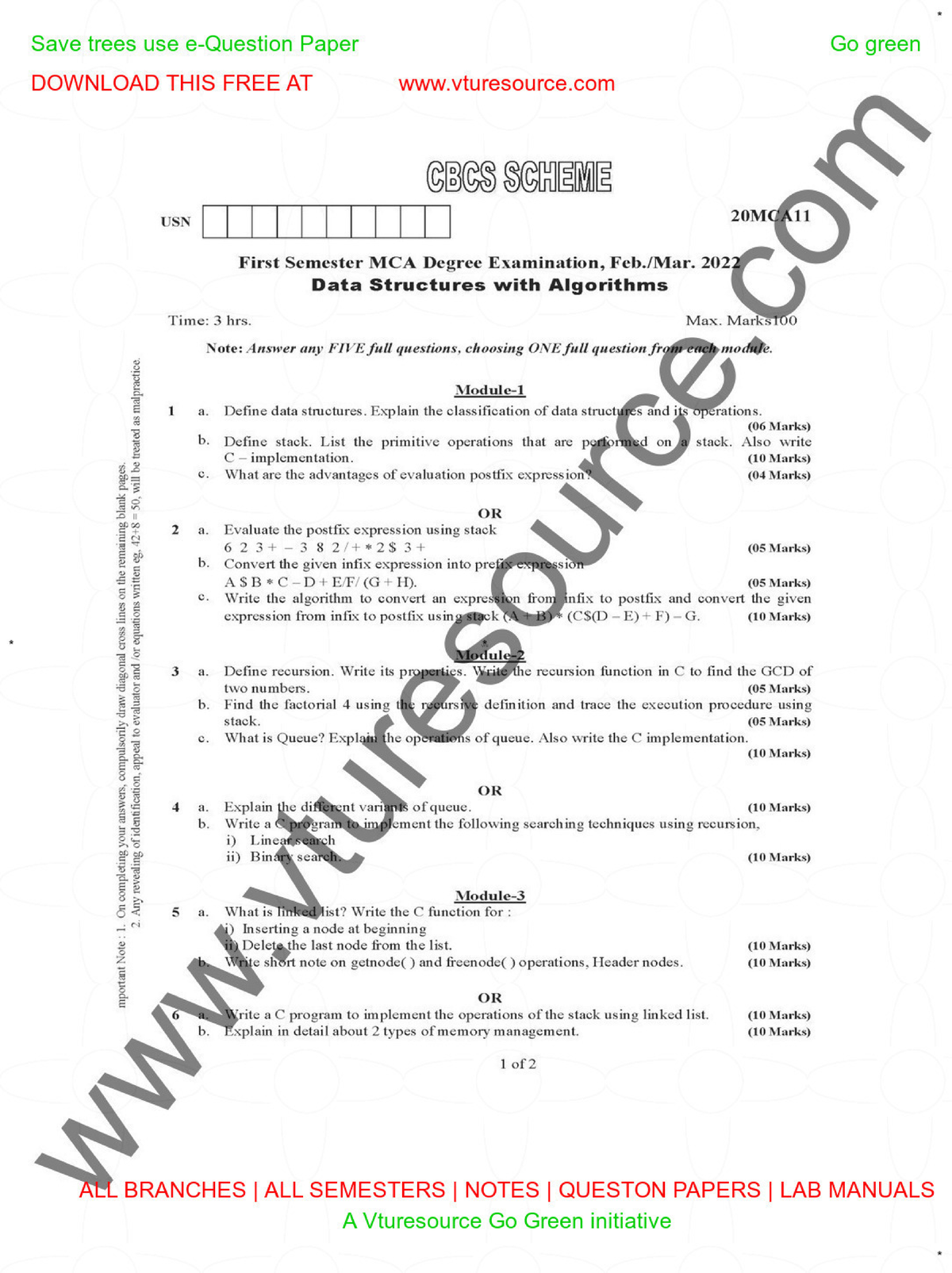 DSA Q Mar-2022 - AF FDDS FADF - Bachelor of Engineering - Studocu