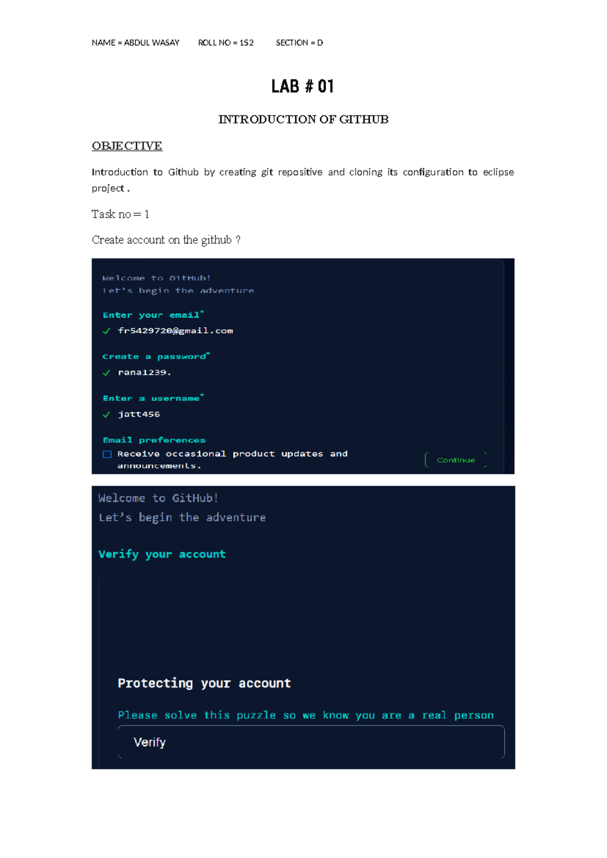 La 99 - nice - Software Engineering - LAB # 01 INTRODUCTION OF GITHUB OBJECTIVE Introduction to ...