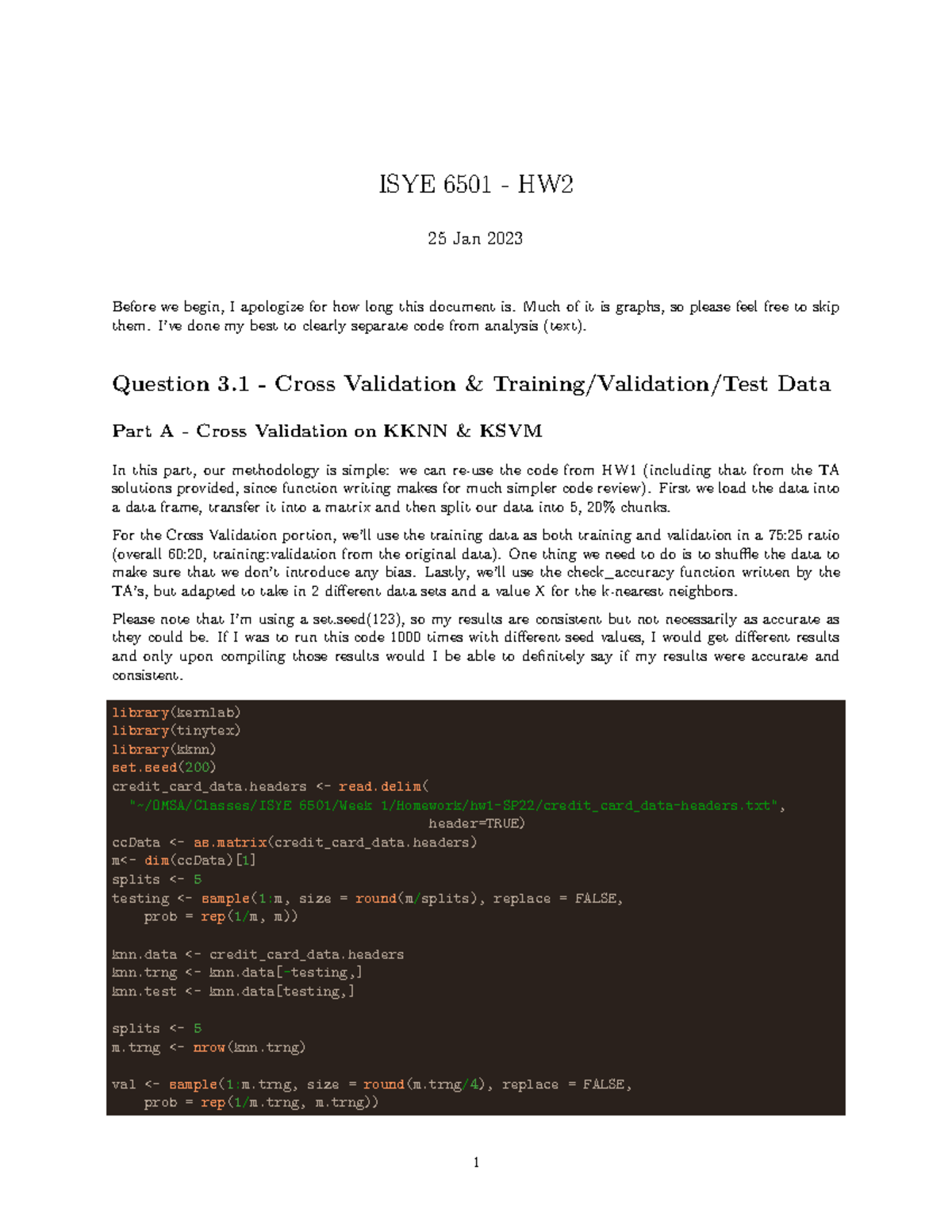 HW2 - HW 2 - 100/100 - ISYE 6501 - Georgia Tech - Studocu