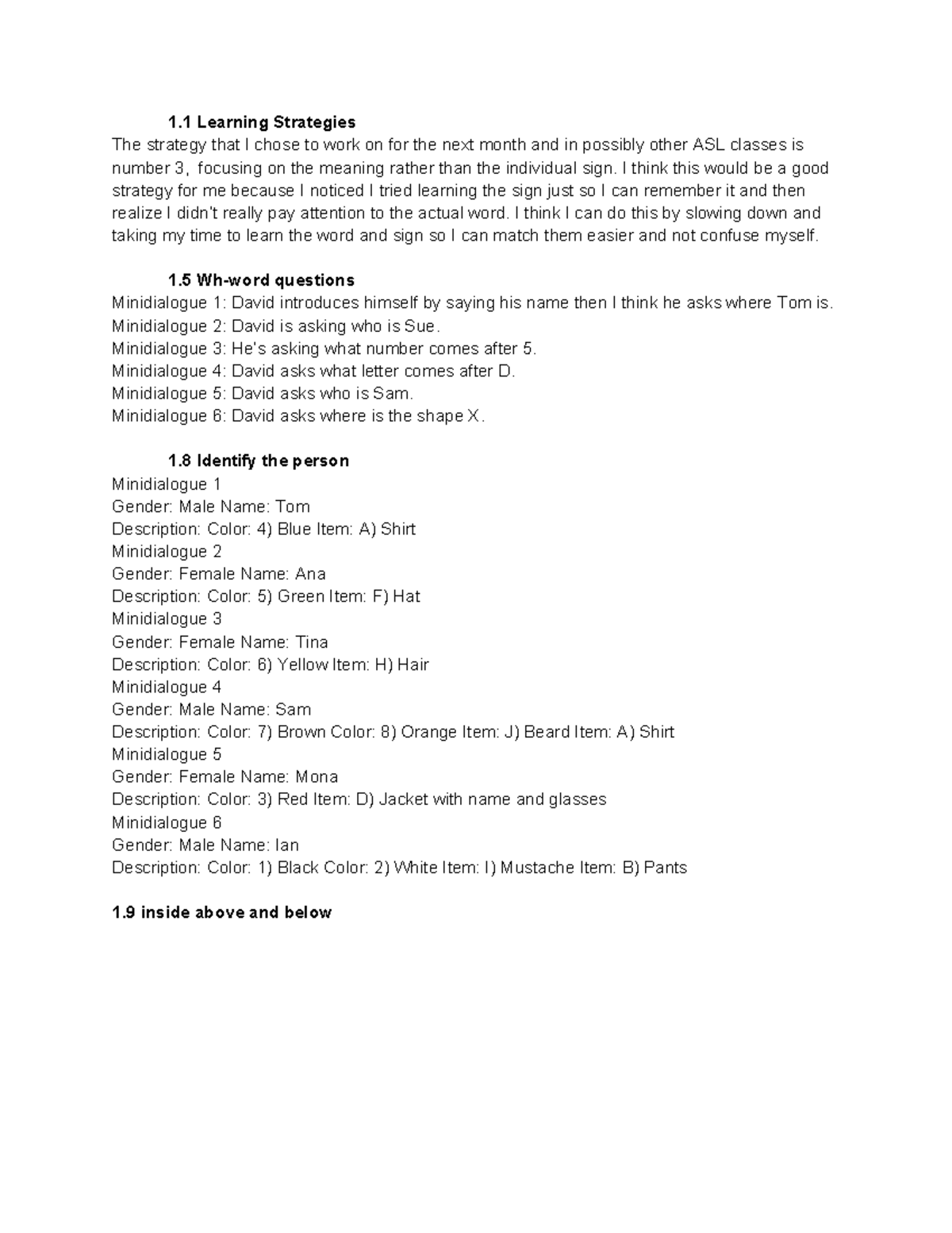 Unit 1 Workbook Assignment - 1 Learning Strategies The strategy that I ...