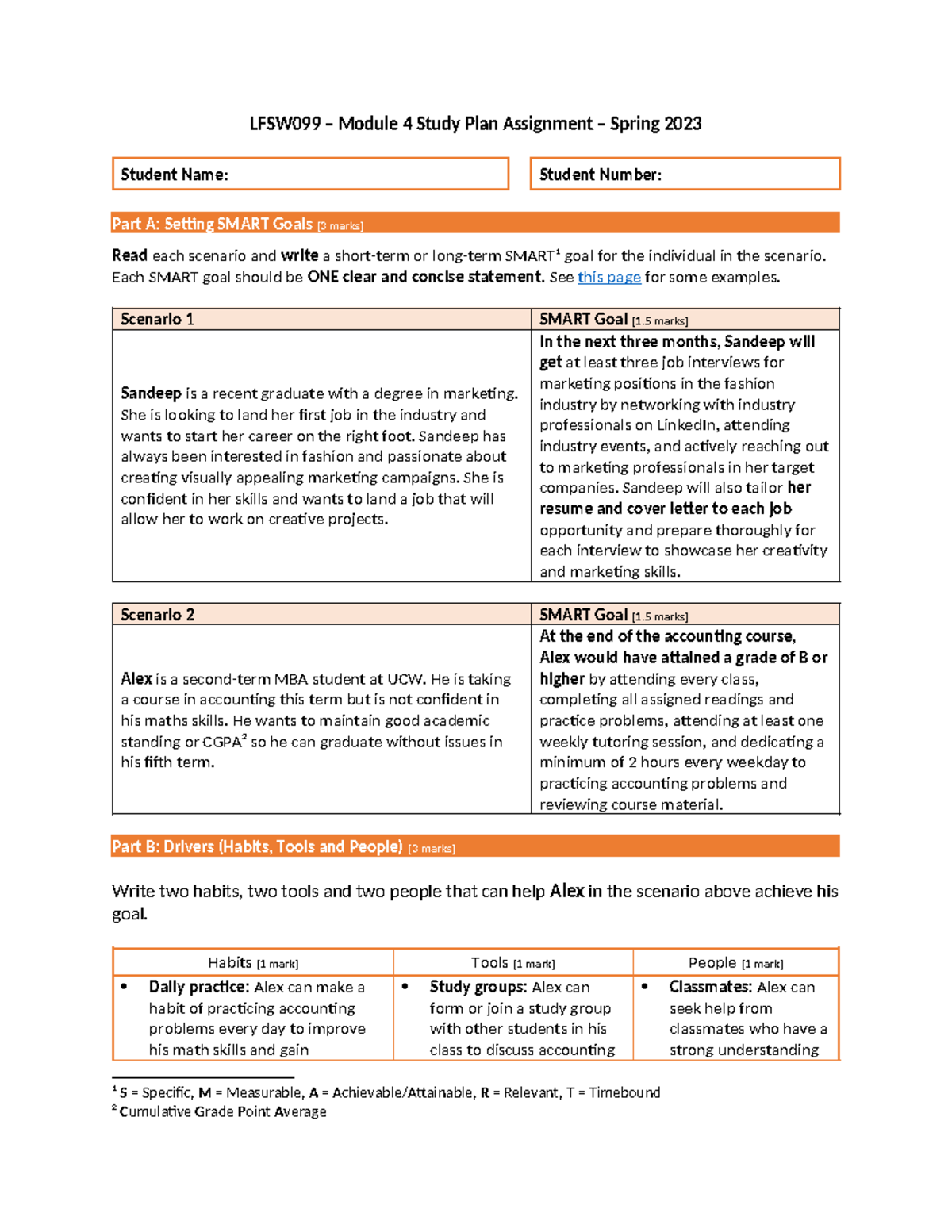 LFSW099 Study Plan Assignment - Spring 2023 - LFSW099 – Module 4 Study ...