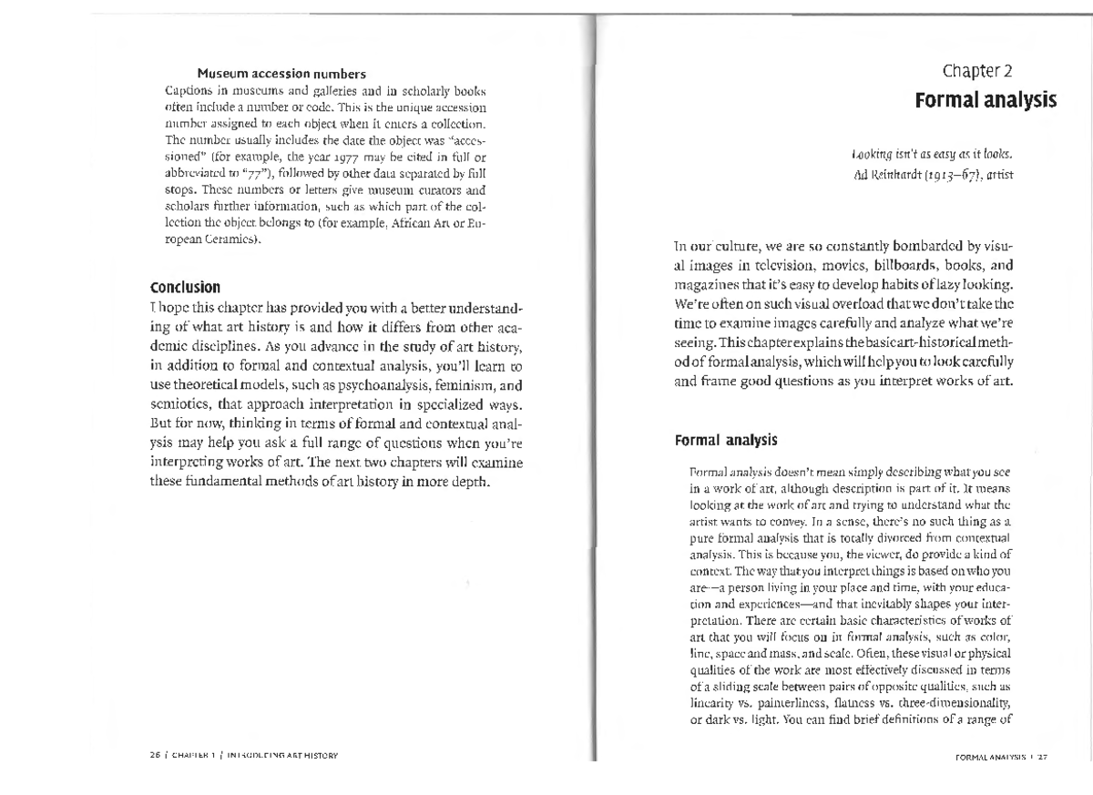 D'Alleva, Formal Analysis - Museum accession numbers Captions in ...