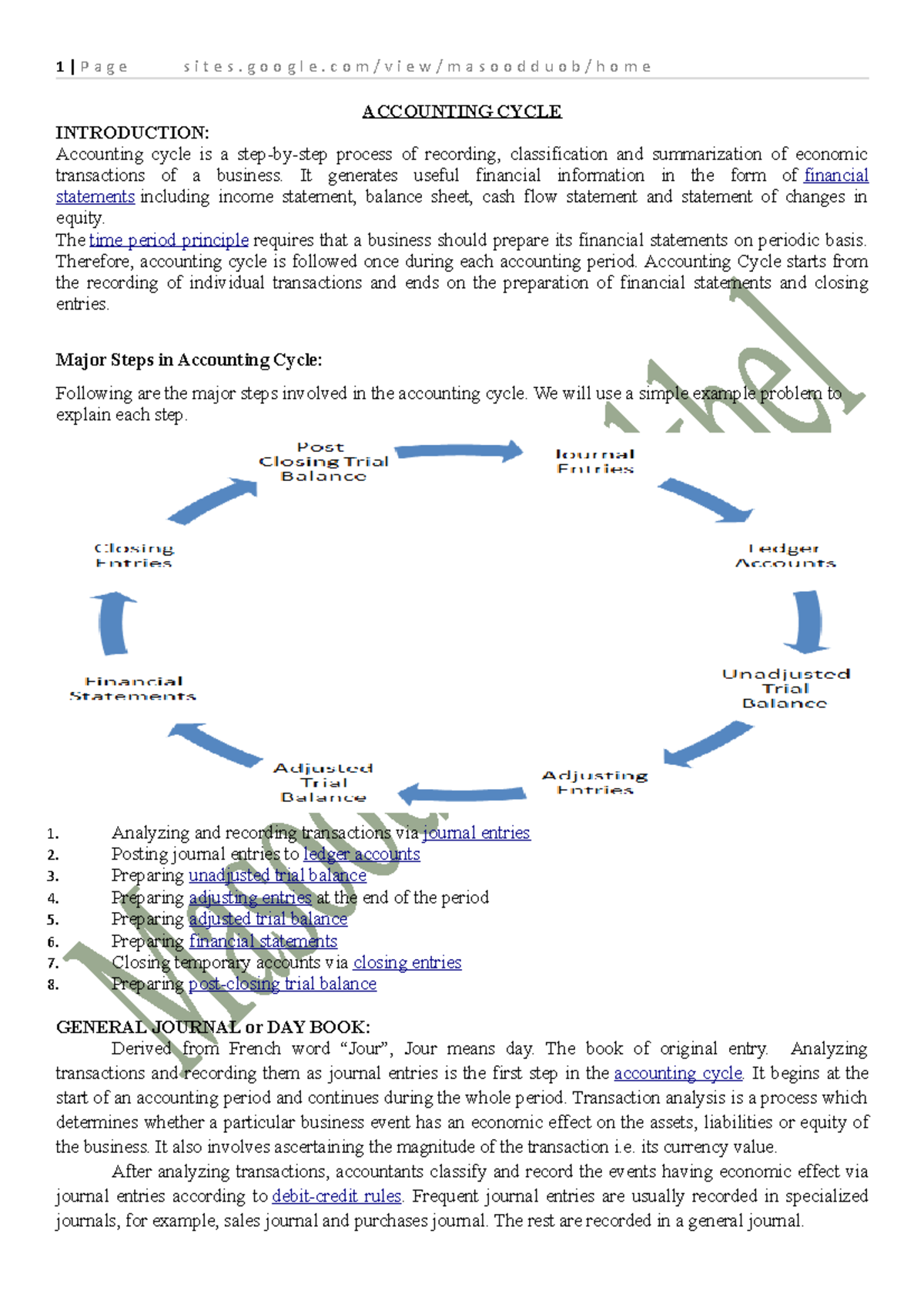 5. Accounting Cycle and Journal - 1 | P a g e s i t e s. g o o g l e. c ...