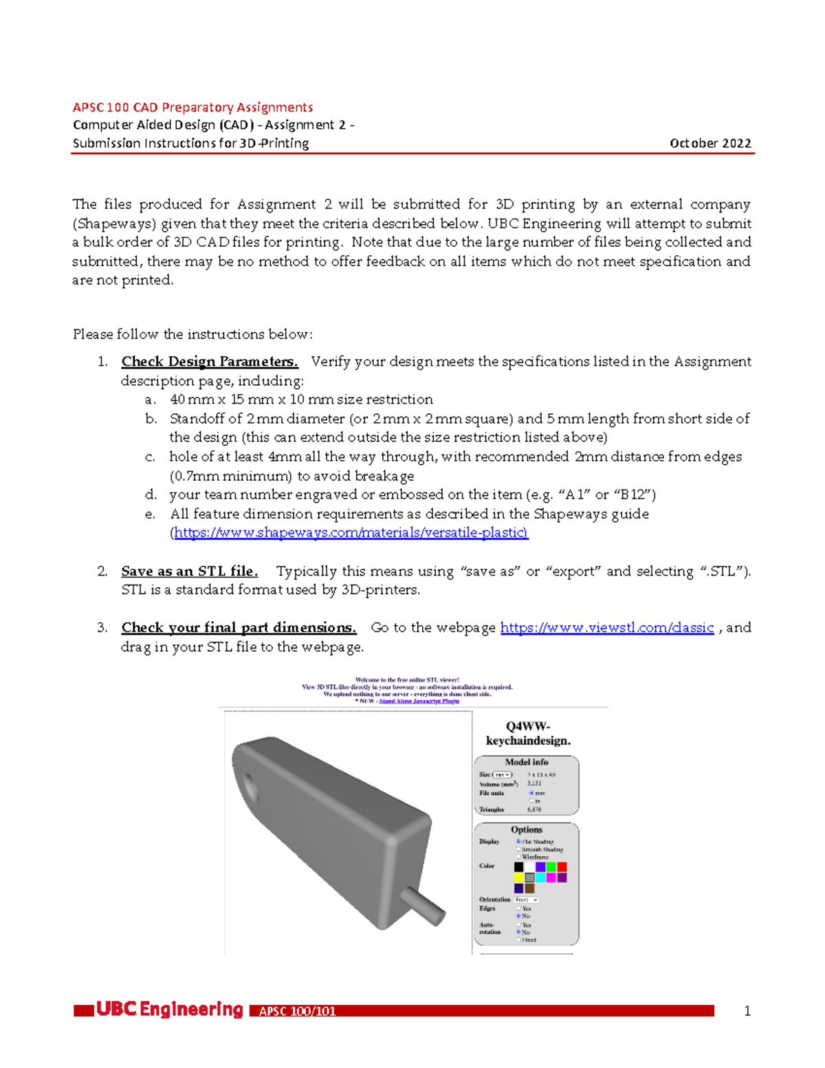 APSC+100+-+Keychain+3D-Print+Submission+Instructions - APSC 100/101 1 APSC 100 CAD Preparatory ...
