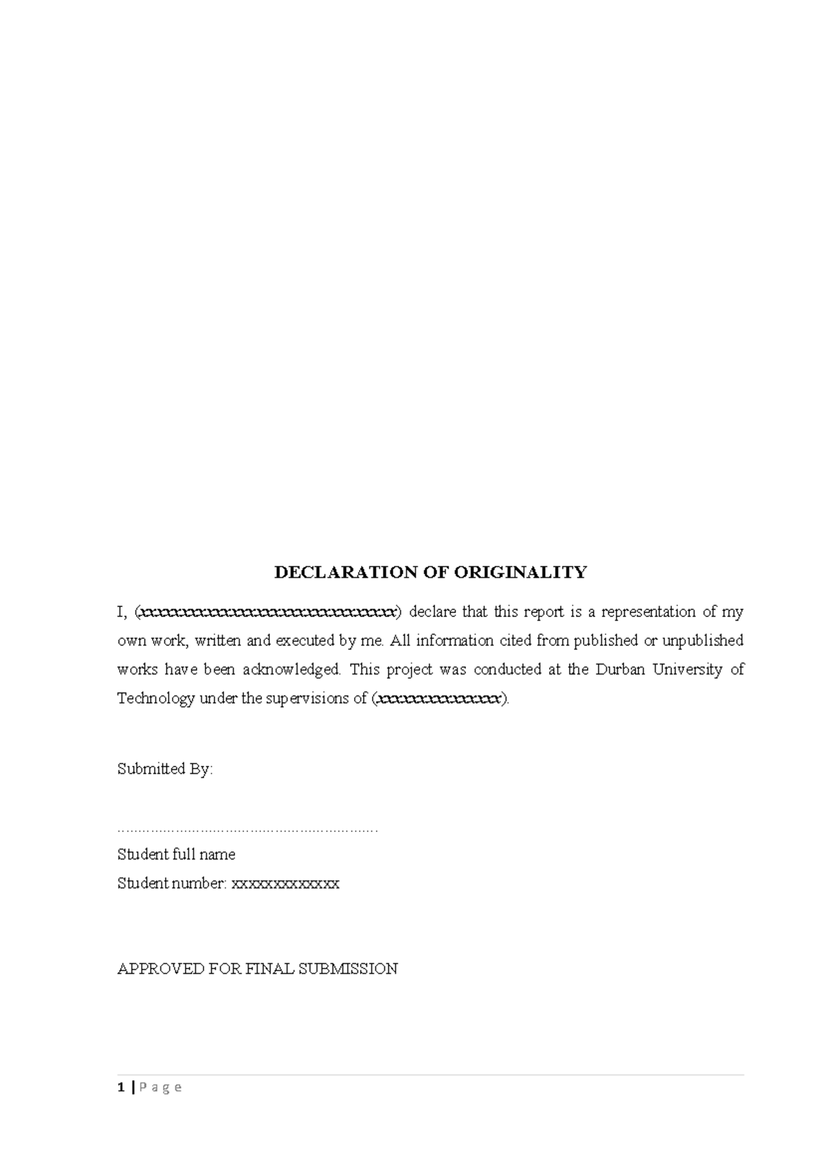 Butter Work - Research - DECLARATION OF ORIGINALITY I ...