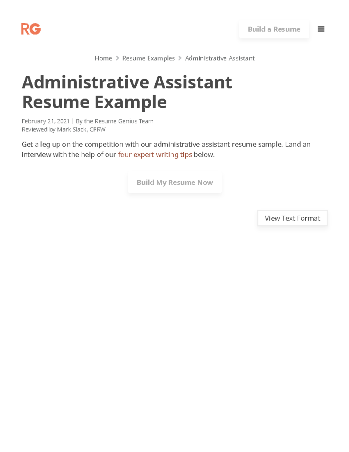 Administrative Writing Samples Templates