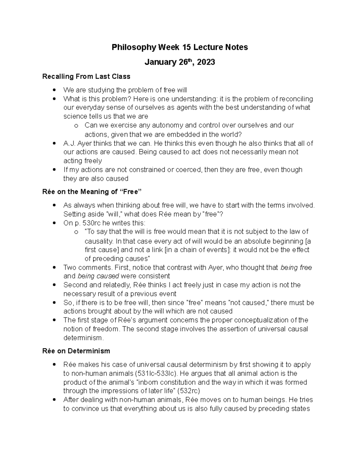 Philosophy Week 15 Lecture Notes - Philosophy Week 15 Lecture Notes ... Philosophy Week 15 Lecture Notes - Philosophy Week 15 Lecture Notes ...
