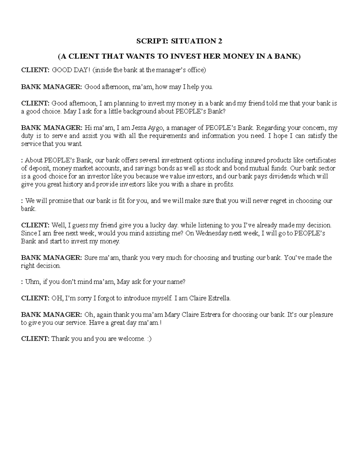 HOW TO Communicate A Client - SCRIPT: SITUATION 2 (A CLIENT THAT WANTS ...