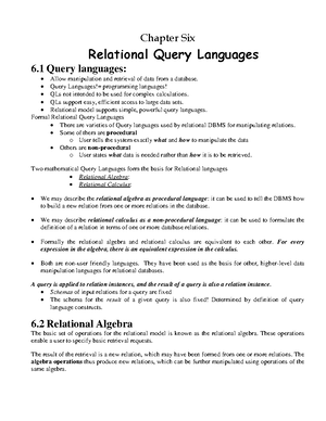 Chapter 4 - this is data base lecture note - Addis Ababa Science and Technology University - Studocu