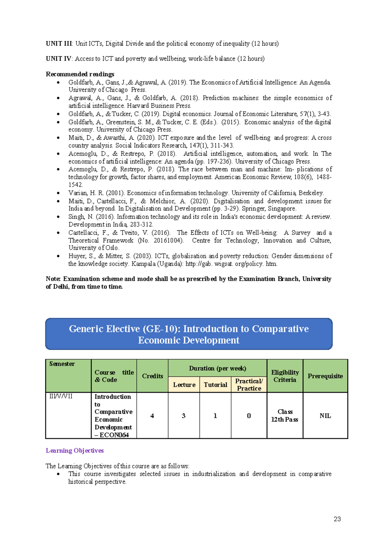 GE-ECO-CED - Learning material - UNIT III: Unit ICTs, Digital Divide ...