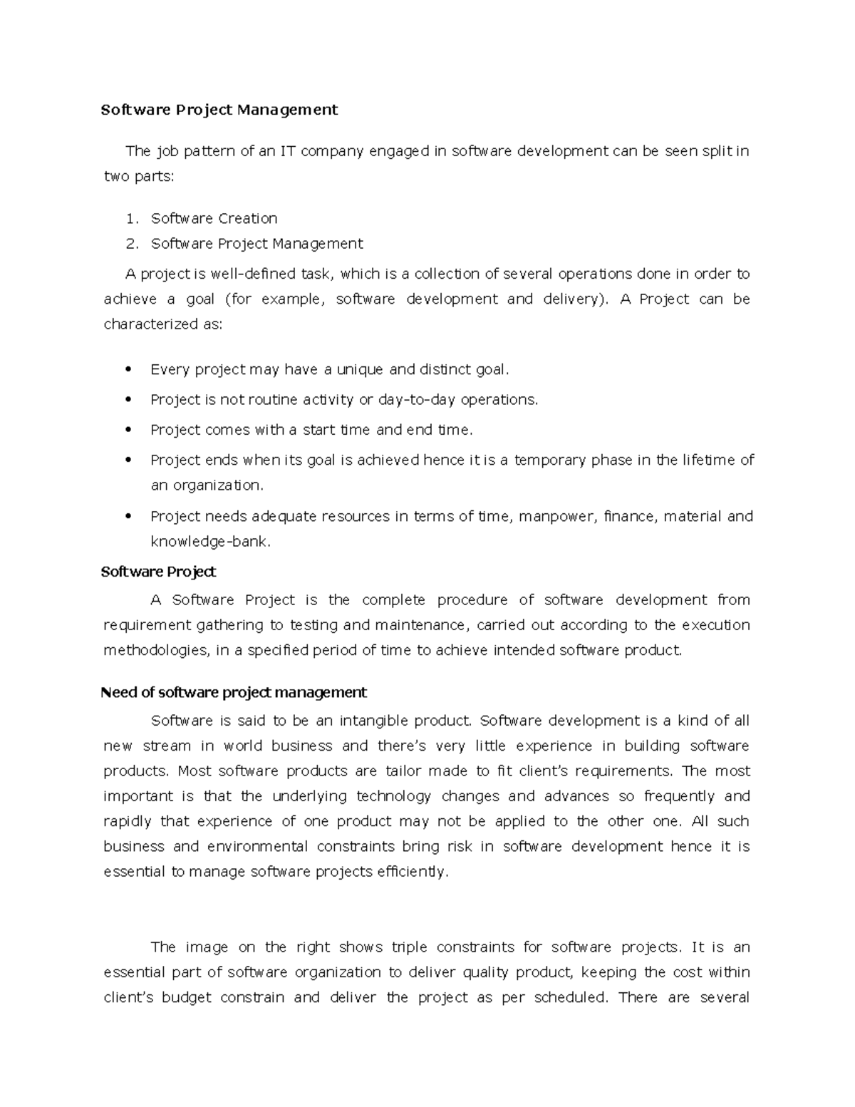 Software Project Management - BS in Computer Science - Studocu