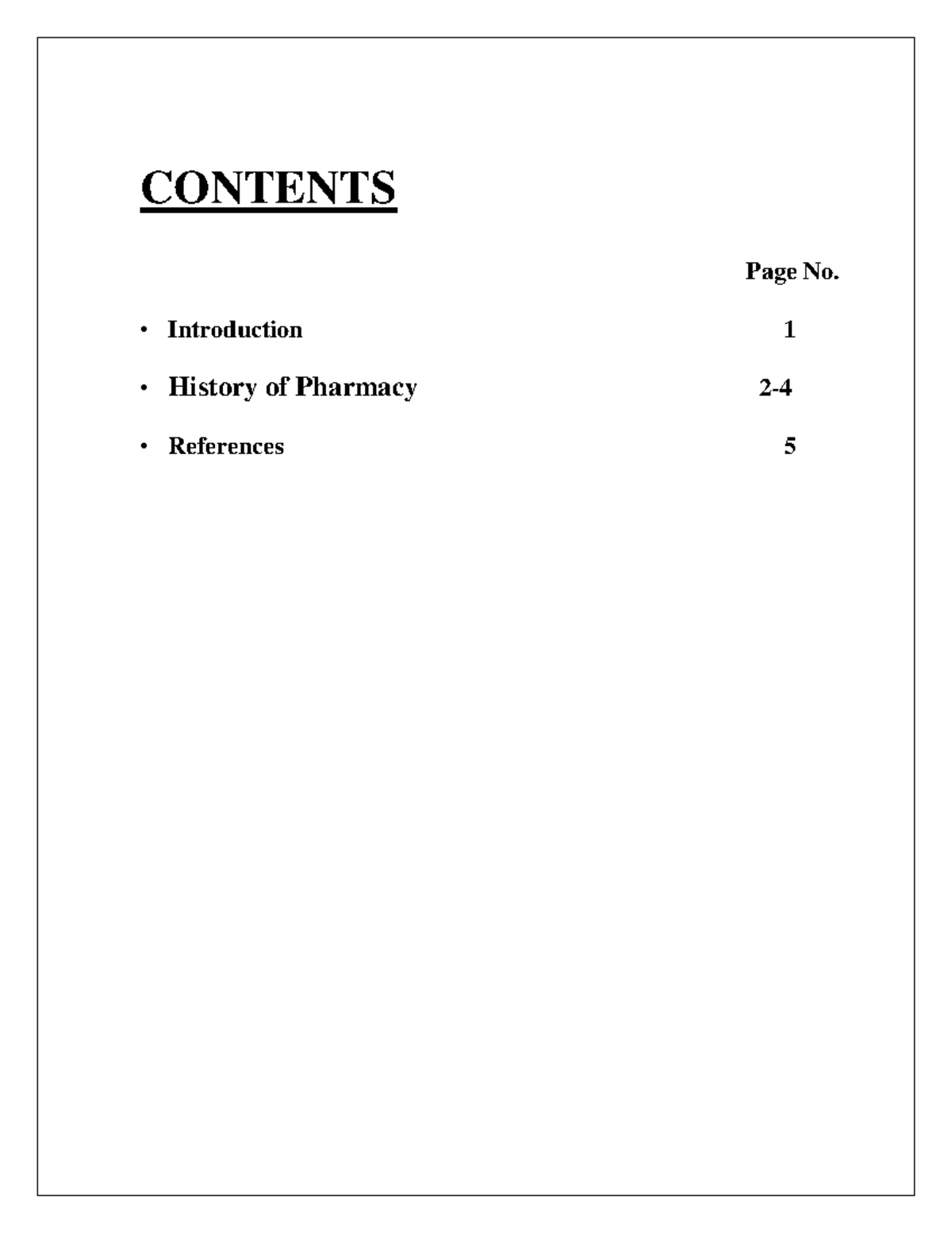 History of Pharmacy - CONTENTS Page No. Introduction 1 History of ...