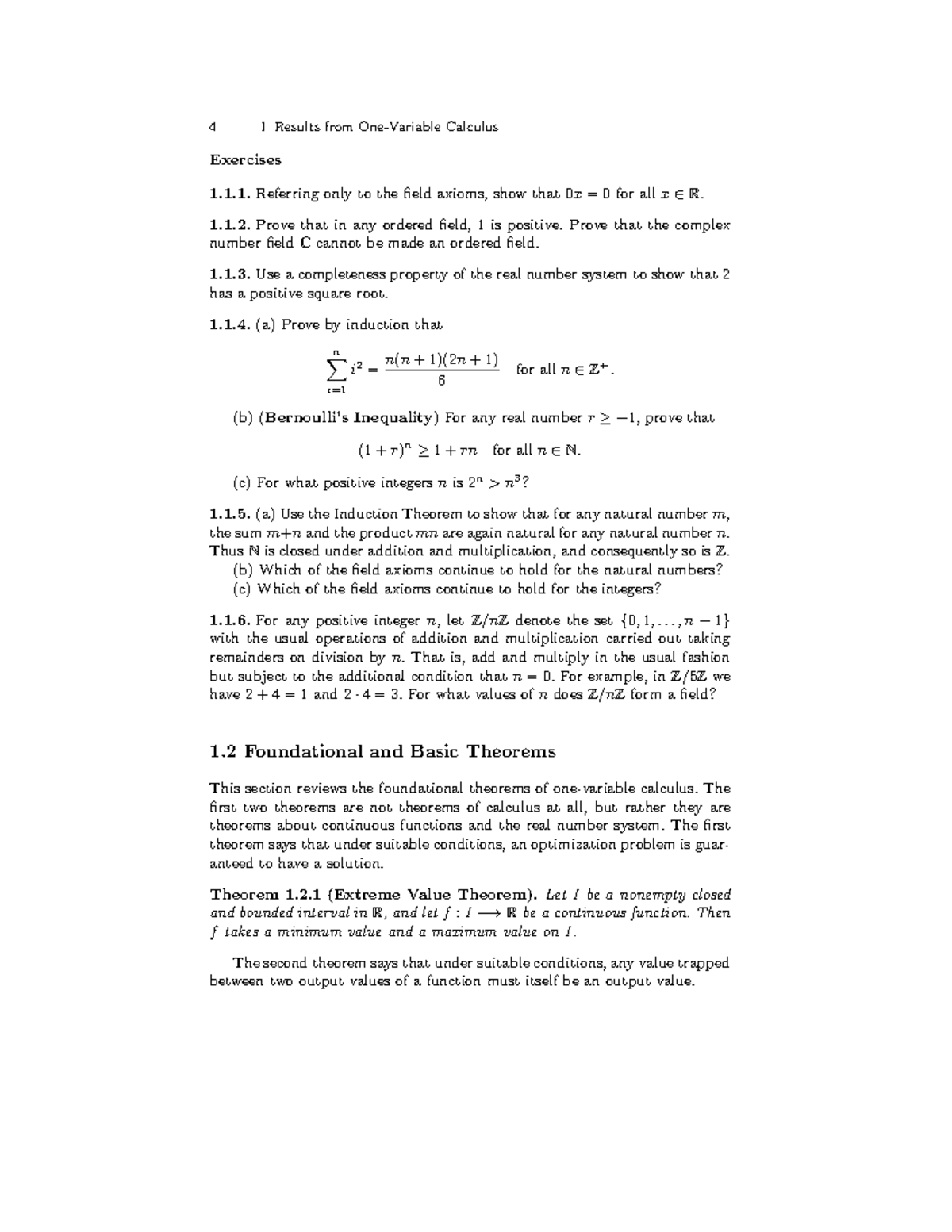 Multivariable Calculus 2 4 1 Results From One Variable Calculus