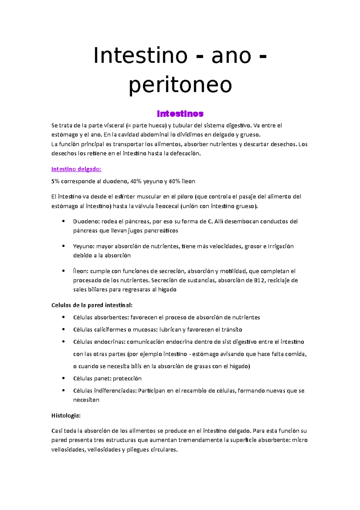 3 - Intestino, ano, peritoneo - Intestino - ano - peritoneo Intestinos ...