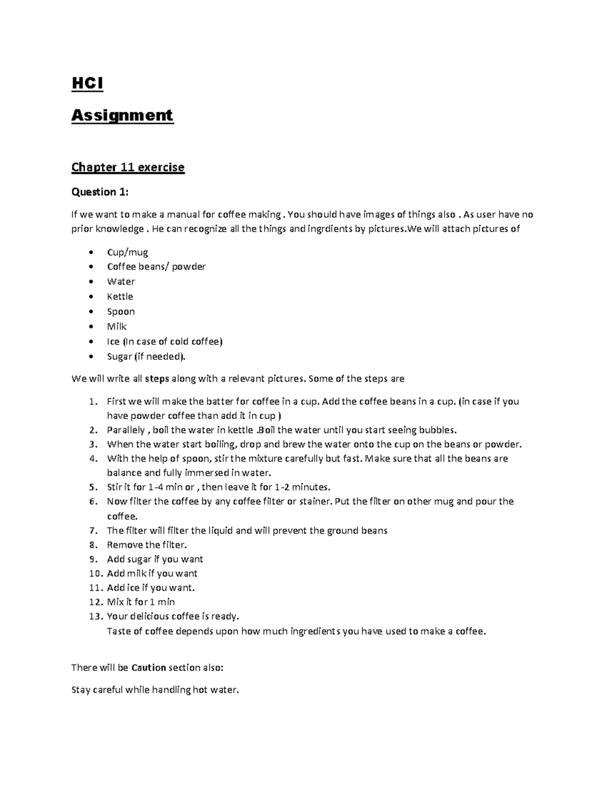 HCI1 - This is an assignment of HCI - HCI Assignment Chapter 11 ...