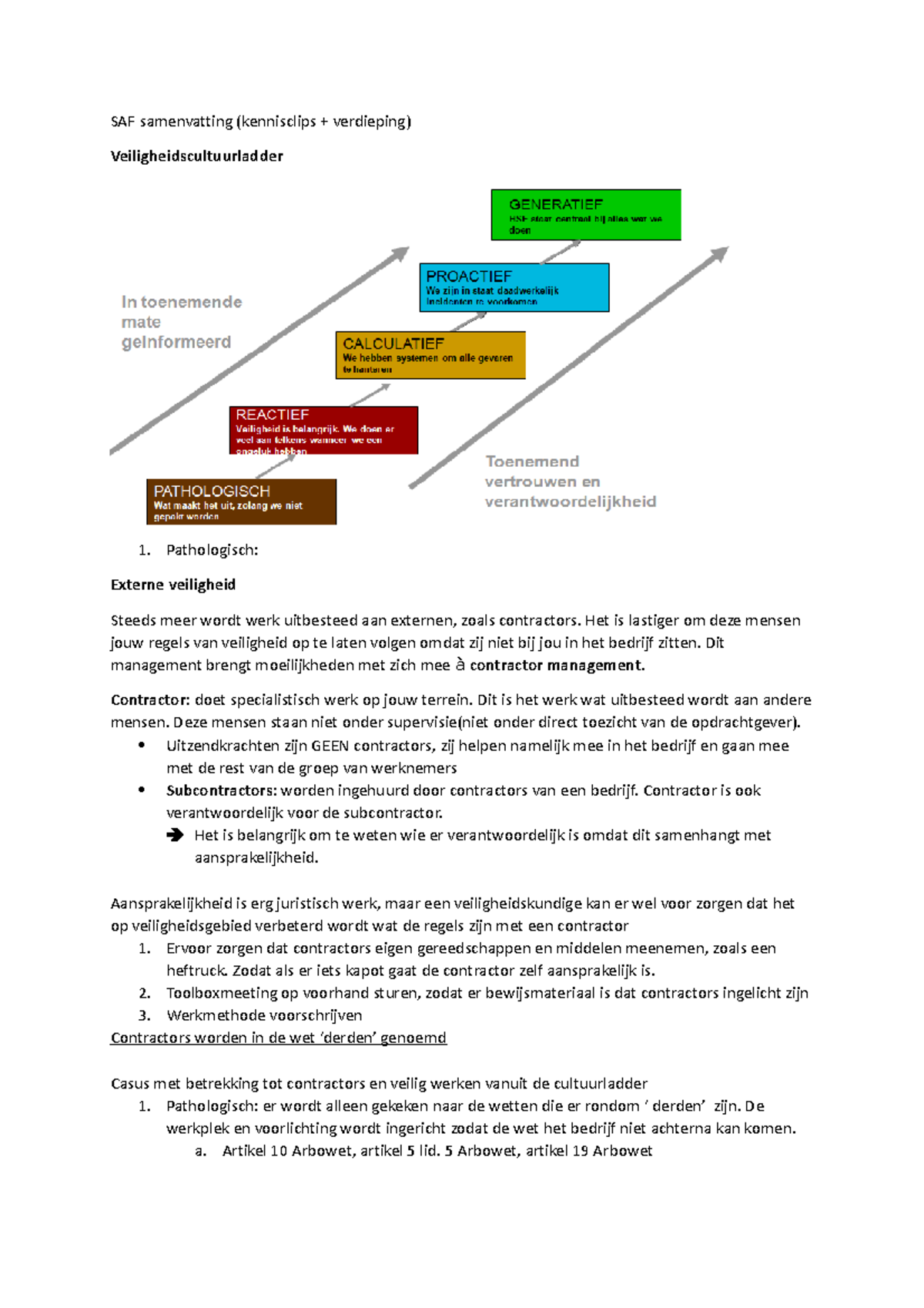 SAF samenvatting - Pathologisch: Externe veiligheid Steeds meer wordt ...