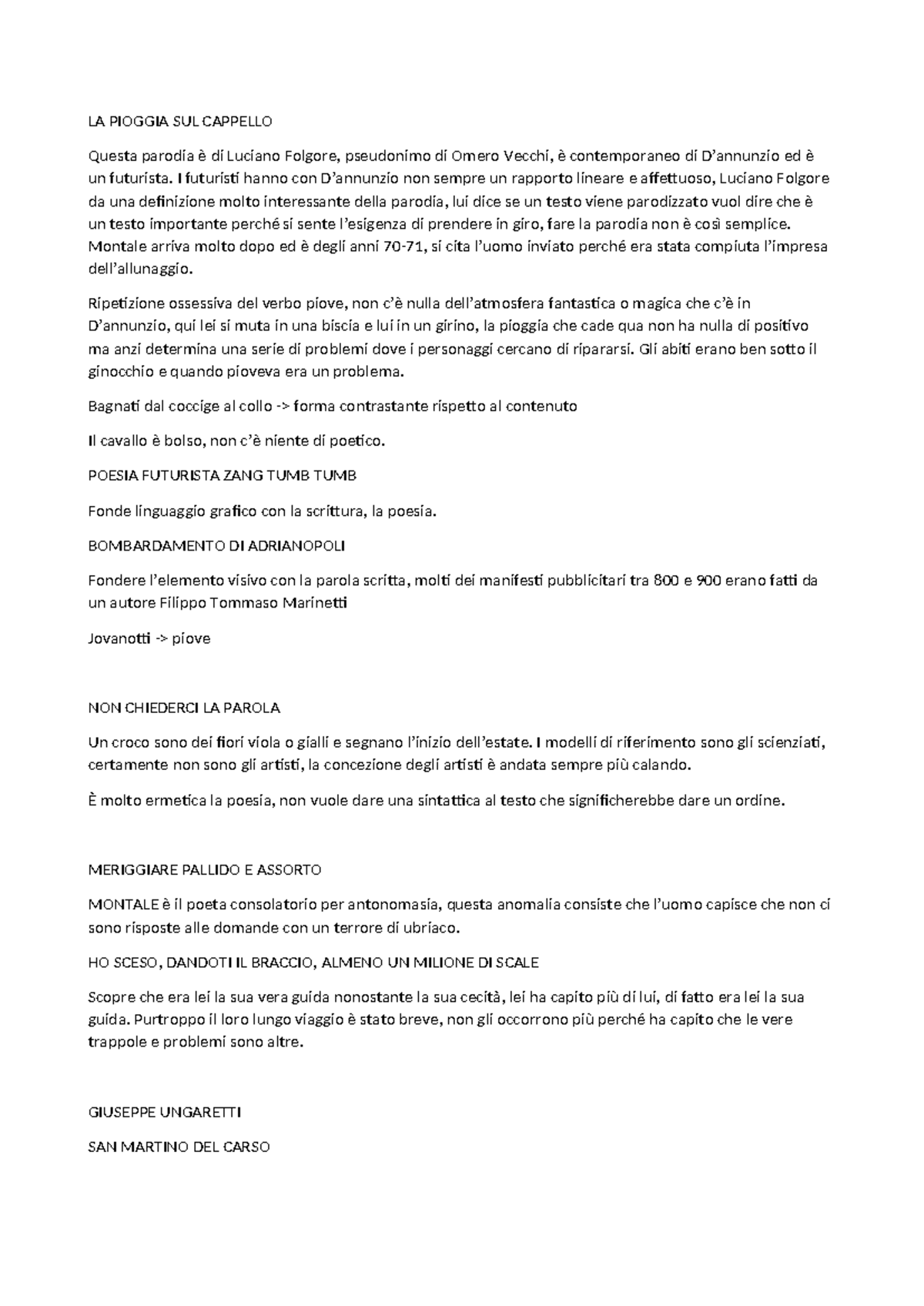 LA Pioggia SUL Cappello - LA PIOGGIA SUL CAPPELLO Questa parodia è di ...