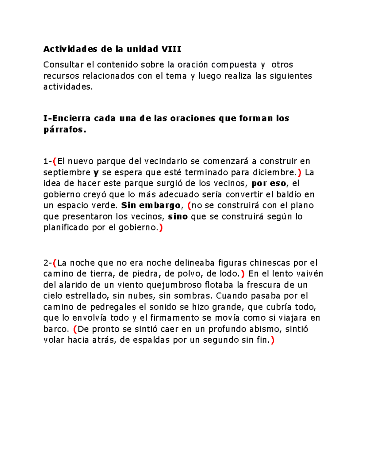 Actividades de la unidad VIII. (español) - Actividades de la unidad VIII Consultar el contenido ...