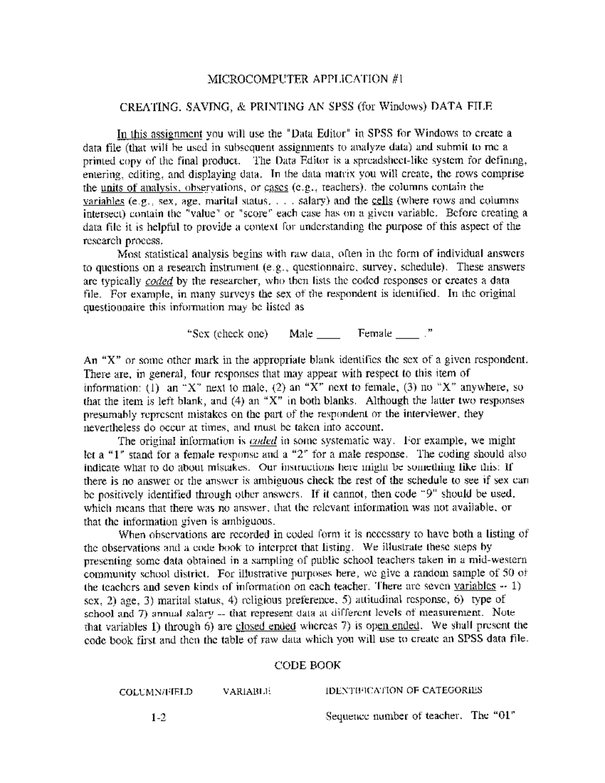 Microcomputer application 1 - MICROCOMPUTER APPLICATION CREATING ...