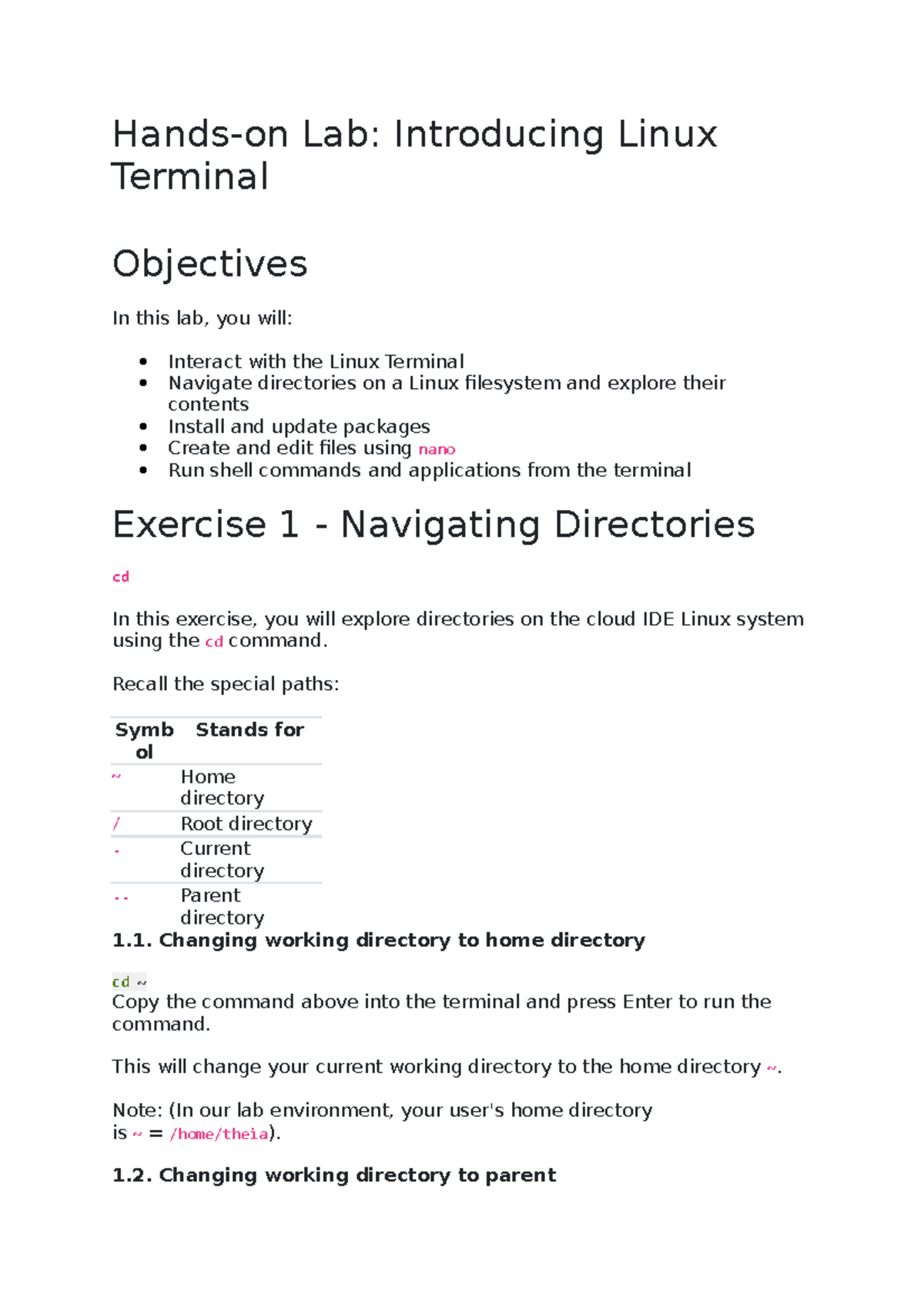 Đề Lab 02 Ljhbhj Hands On Lab Introducing Linux Terminal Objectives In This Lab You Will