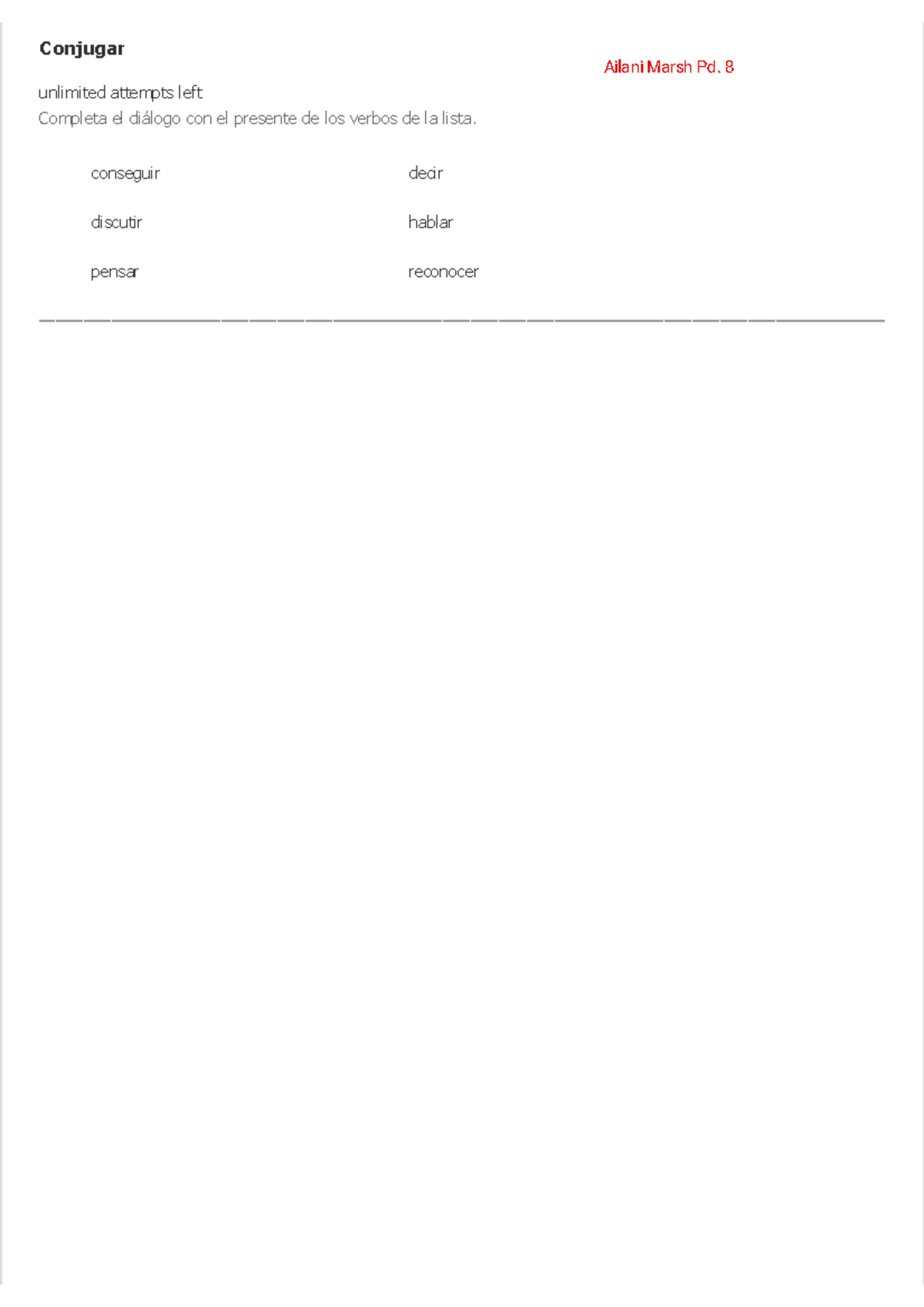 Conjugar - How to conjugate words - Conjugar unlimited attempts left ...