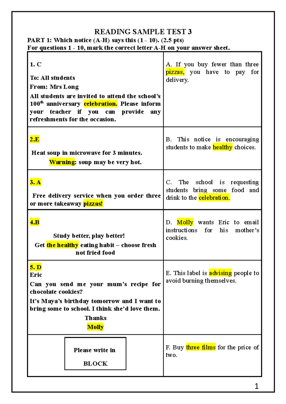 Reading - Sample 3 - Đối tượng: Sinh viên trình độ Đại học (Hệ không ...