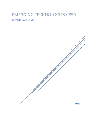 Techfite Case Study - WGU C850 Emerging Technologies - Techfite Case ...