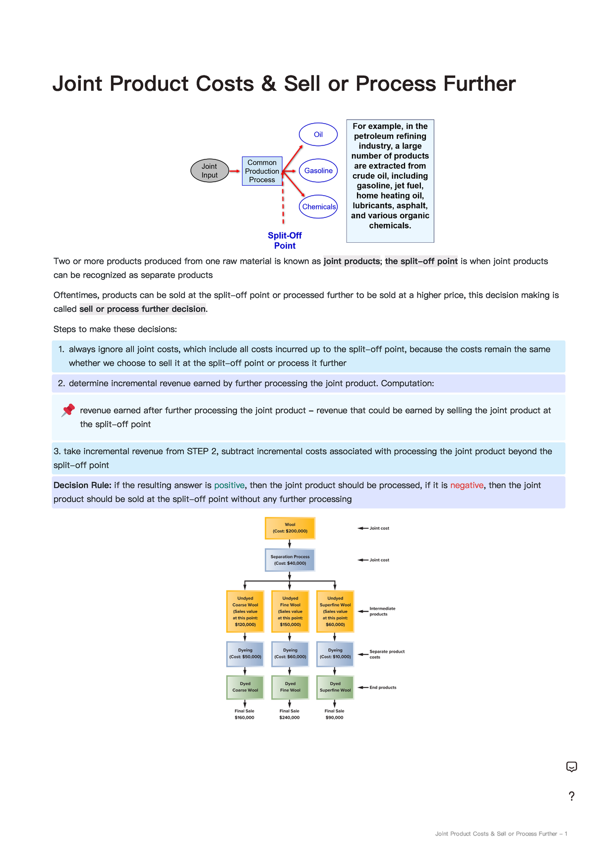 Differential Analysis part 4: Joint Product Costs & Sell or Process ...
