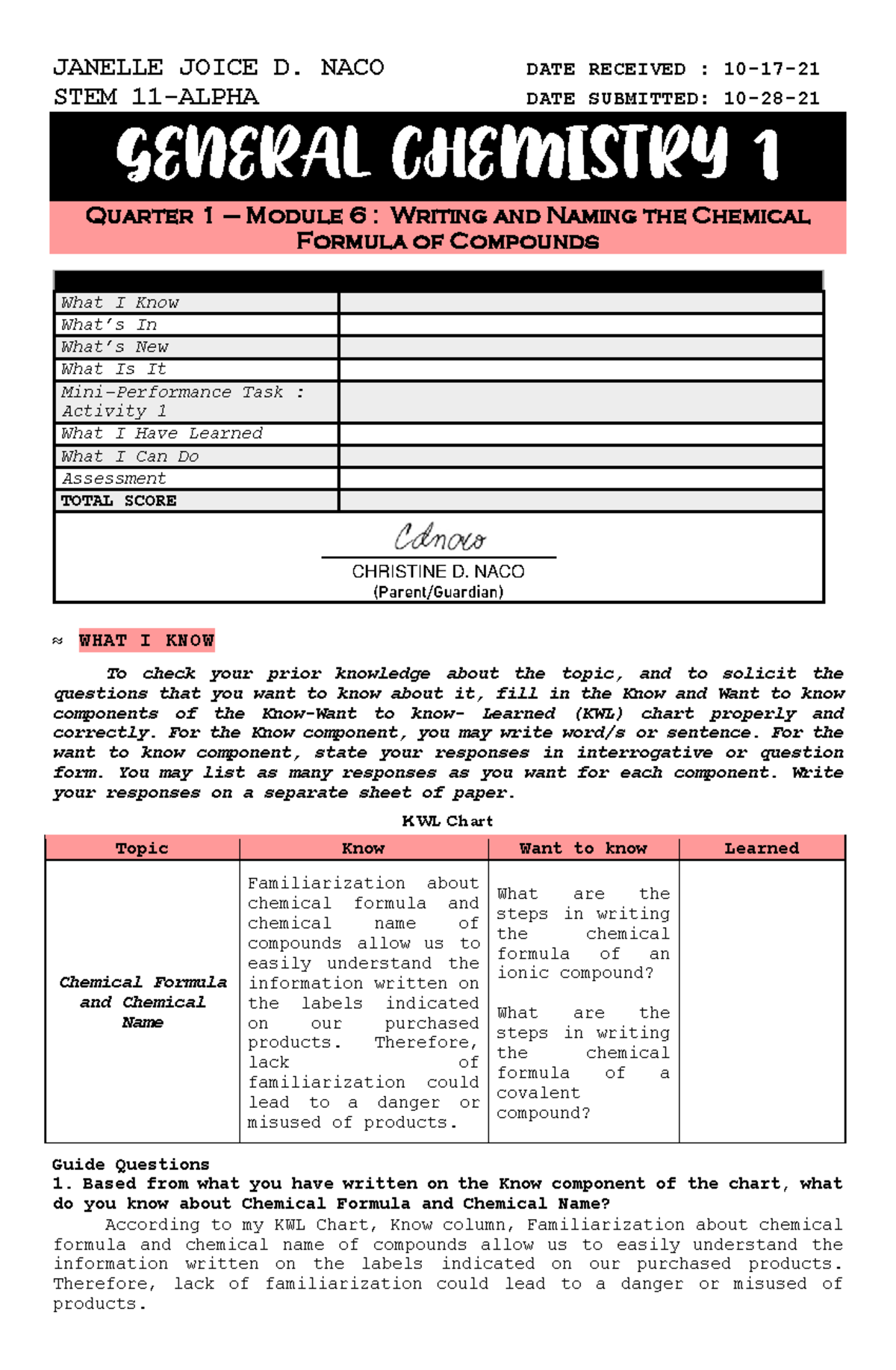 Naco gen chem q1 m6 writing and naming the chemical formula of ...