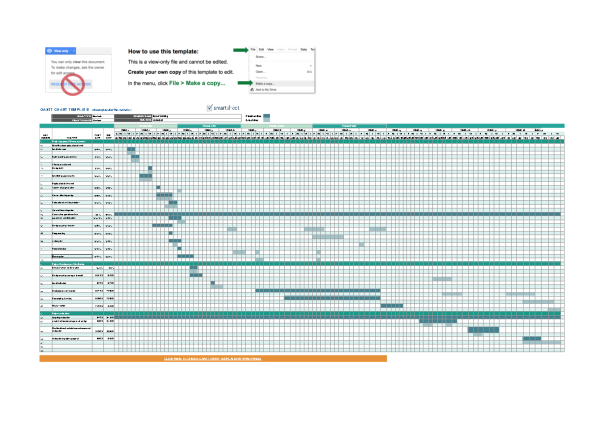 Gantt Chart Template - Gantt Chart Template - GANTT CHART TEMPLATETo ...