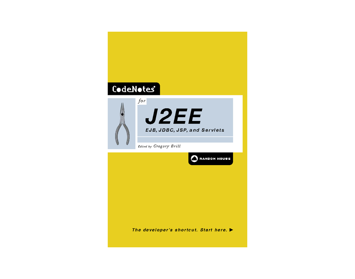 Codenotes-for-j2ee-ejb-jdbc-jsp-and-servlets-0679647279 - f o r E d i t ...