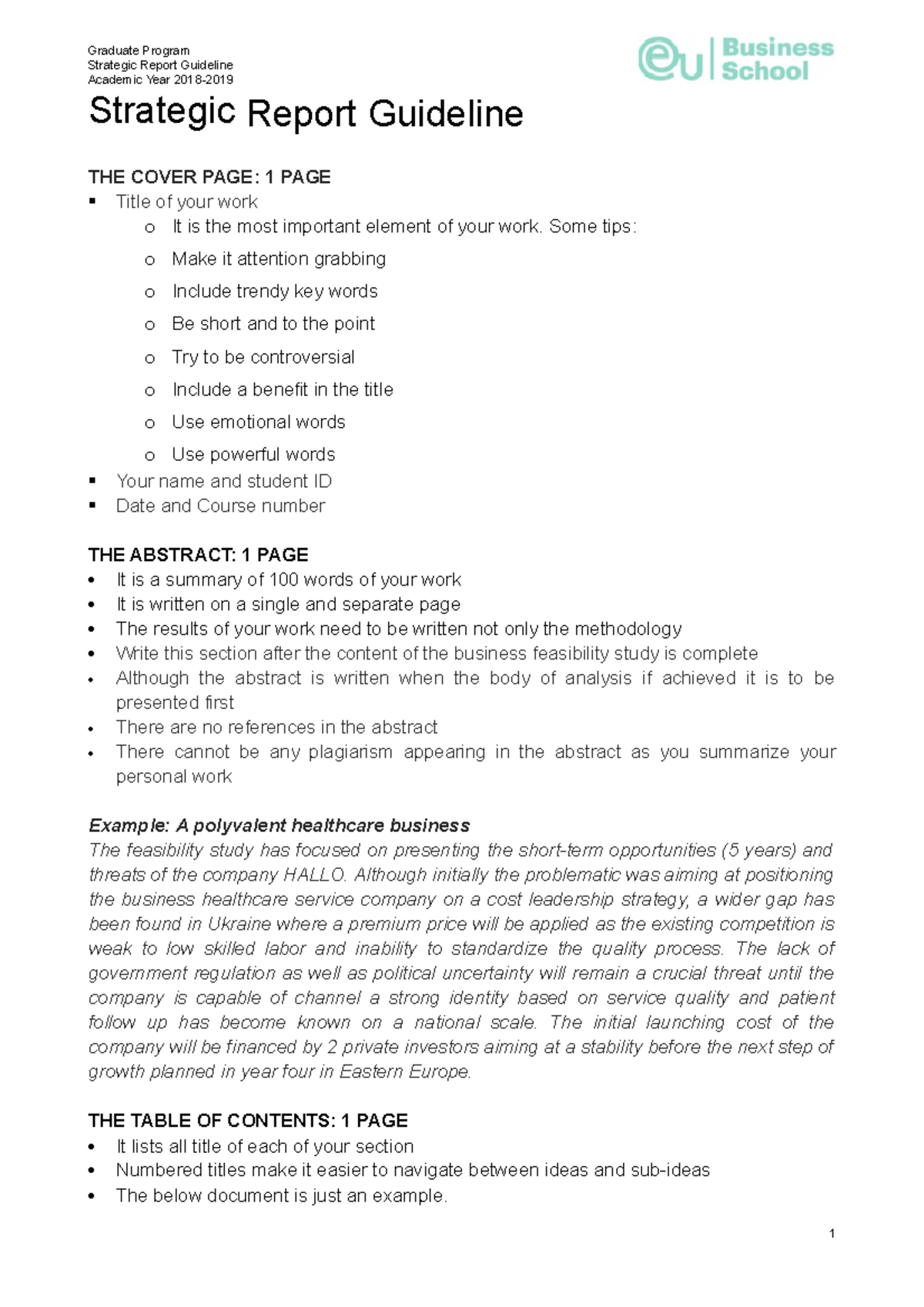 SM Strategic Report Guidline - Graduate Program Strategic Report ...